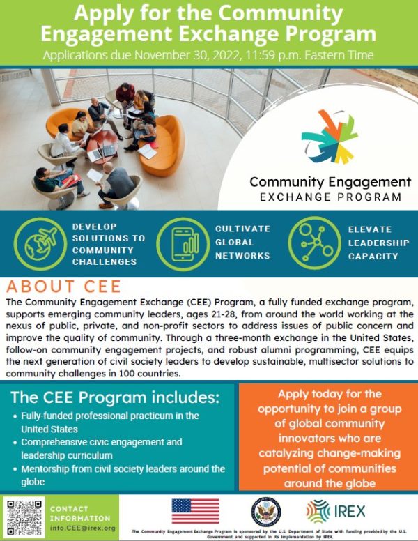 Community Engagement Exchange (CEE) Program Application | IMBERE