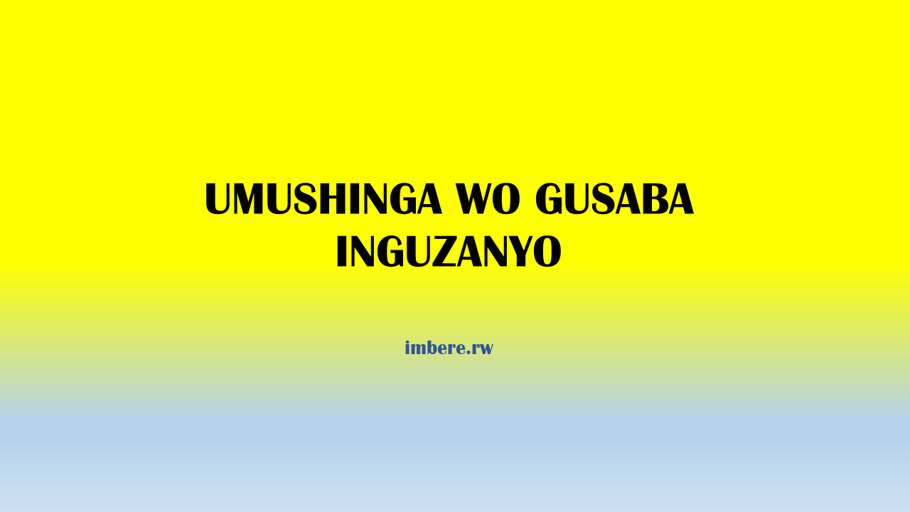 Umushinga wo gusaba inguzanyo muri banki | IMBERE